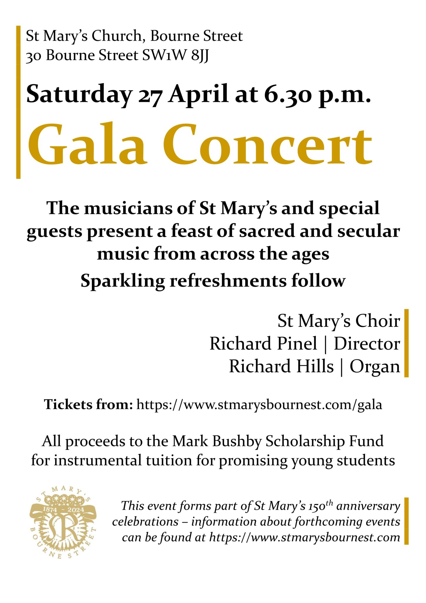 Gala Concert to celebrate the 150th anniversary of St Mary’s Church ...